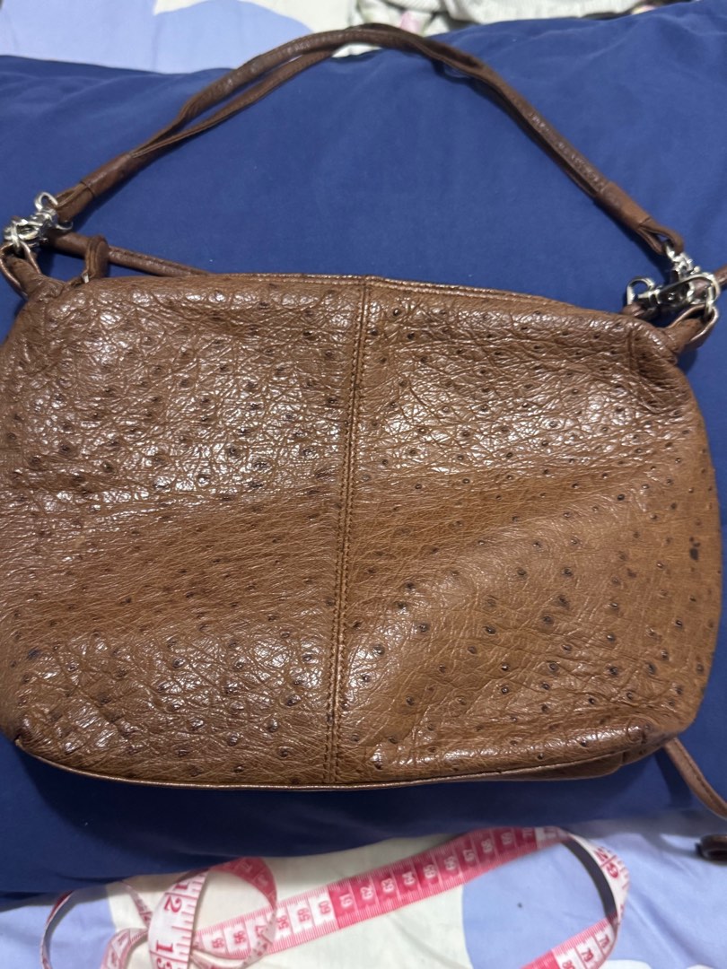 2026 Ostrich skin sling hand bag, Women's Fashion, Bags & Wallets ...