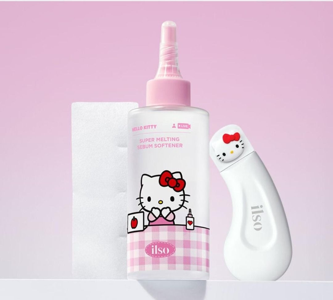 超過3300好評 ️/包順豐/現貨/可面交-韓國ilso X Hello Kitty特別版 Super Melting Sebum Softener 150ml 送40片化妝棉及 ...