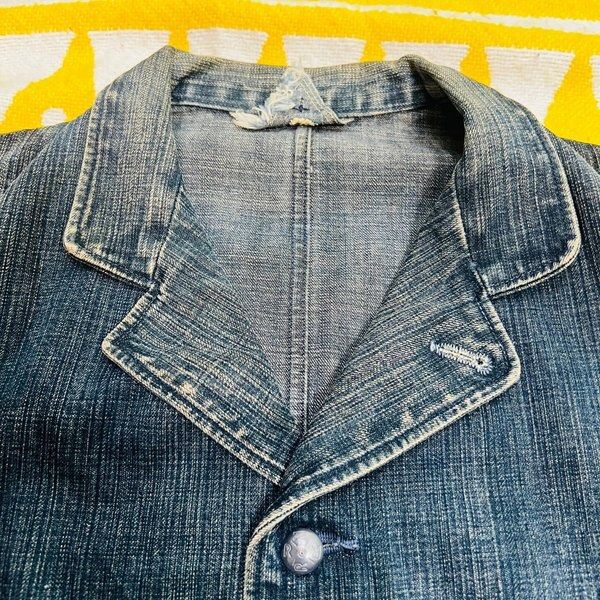 45RPM Blue Denim Indigo Dyed Coat Jacket Kapital Samurai Iron Hearts ...