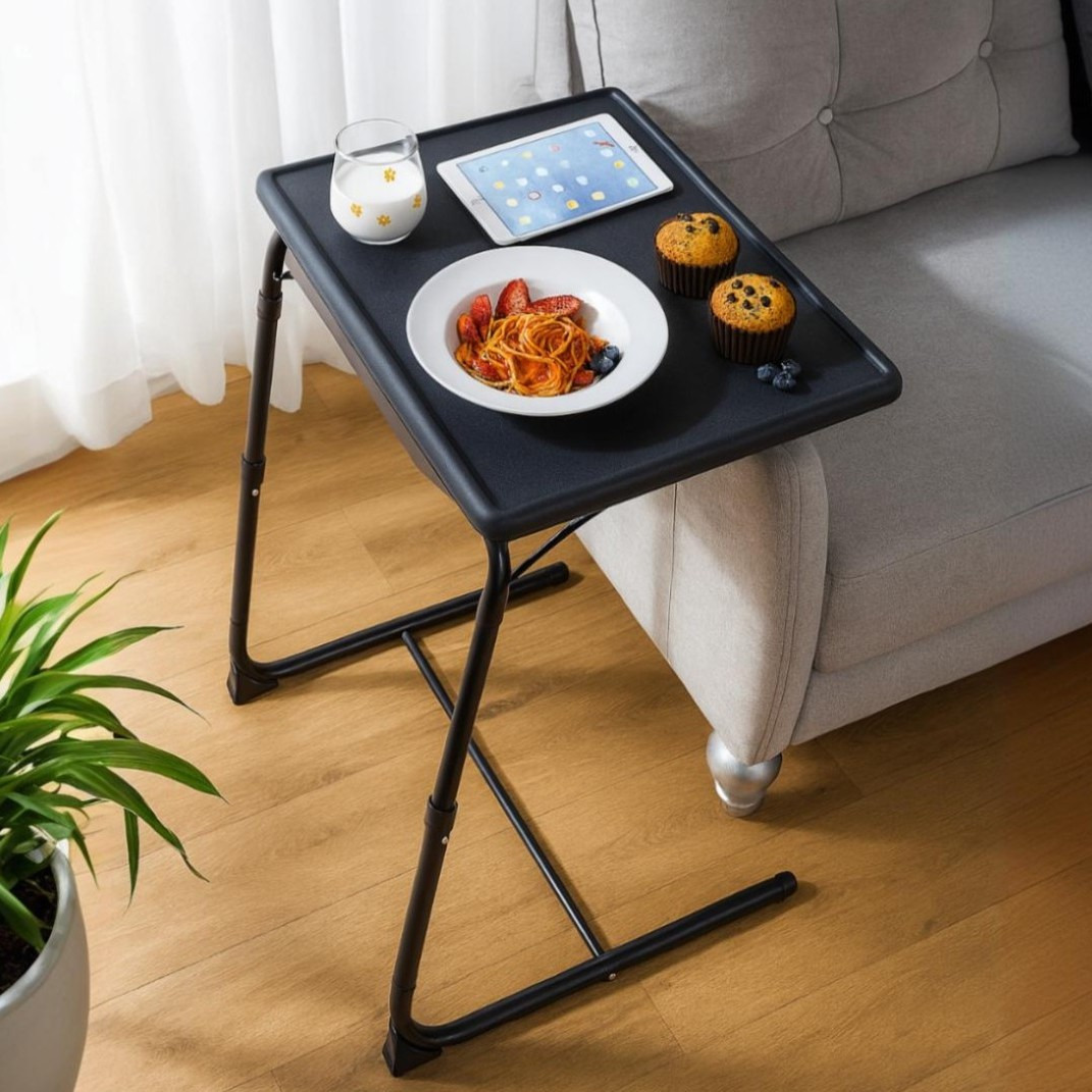 Adjustable Tray Table | Folding Snack Desk | Bedside Laptop Table ...
