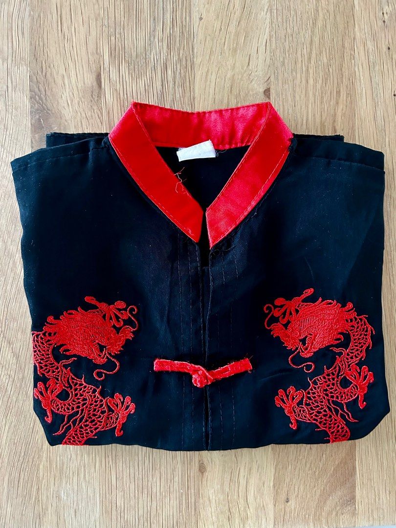 Boy red and black chinese new year traditional cny costume 6yo, Babies ...