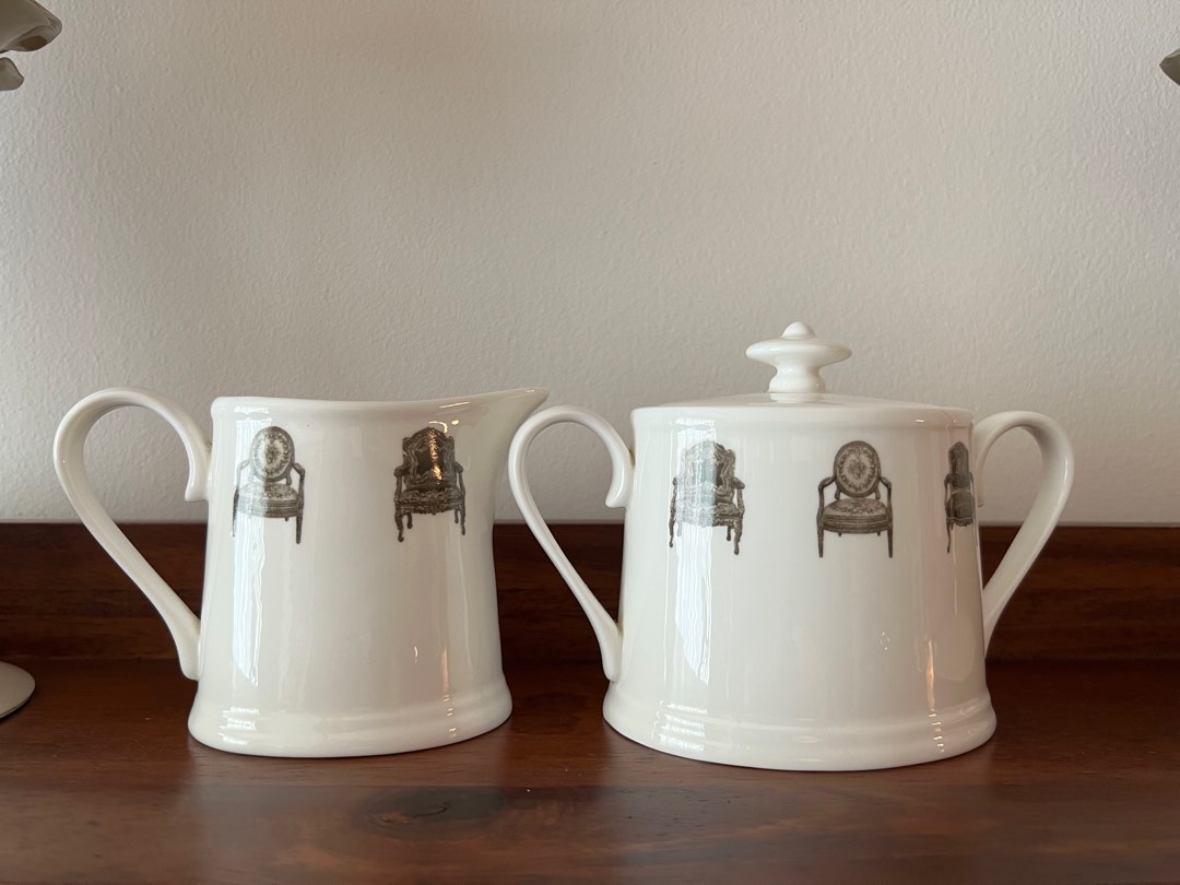 Christopher Vine collectible sugar and milk container, Furniture & Home ...