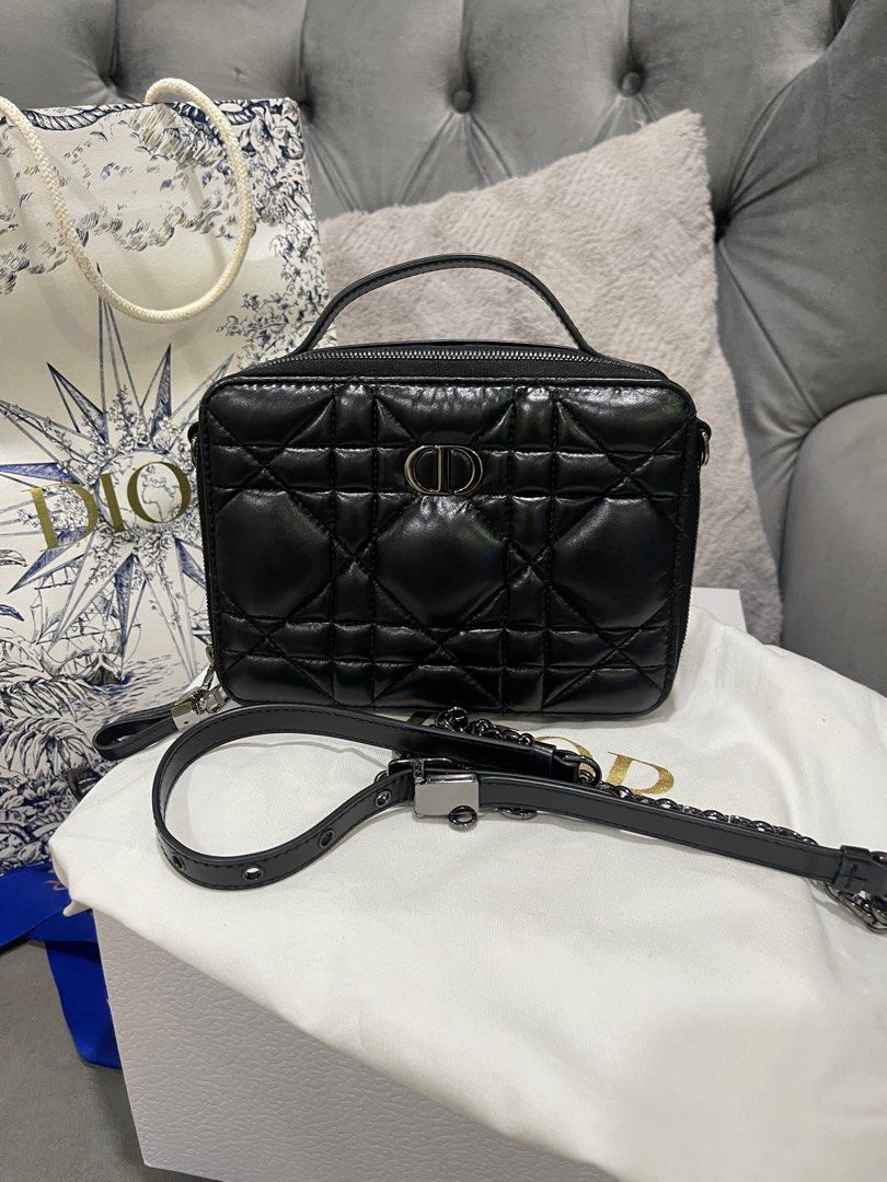 Dior caro box with chain strap, Luxury, Bags & Wallets on Carousell
