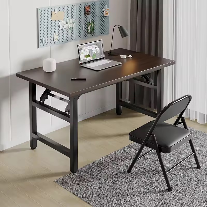 Foldable Study Desk Table | Metal Frame Computer Work Table ...