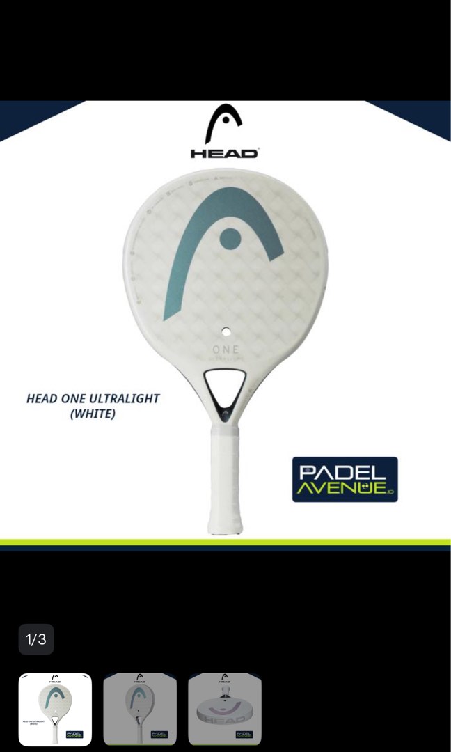Head One Ultralight Raket Padel, Olah Raga, Perlengkapan Olahraga ...