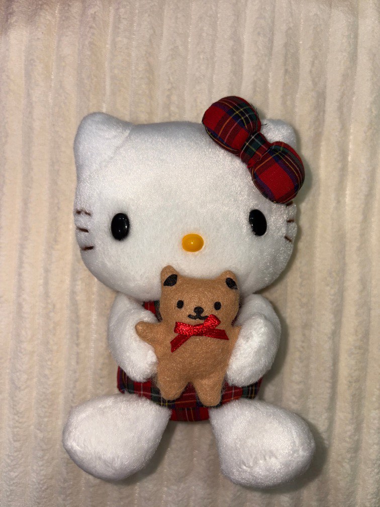 Hello Kitty hugging Teddy Plush Toy, Hobbies & Toys, Toys & Games on ...