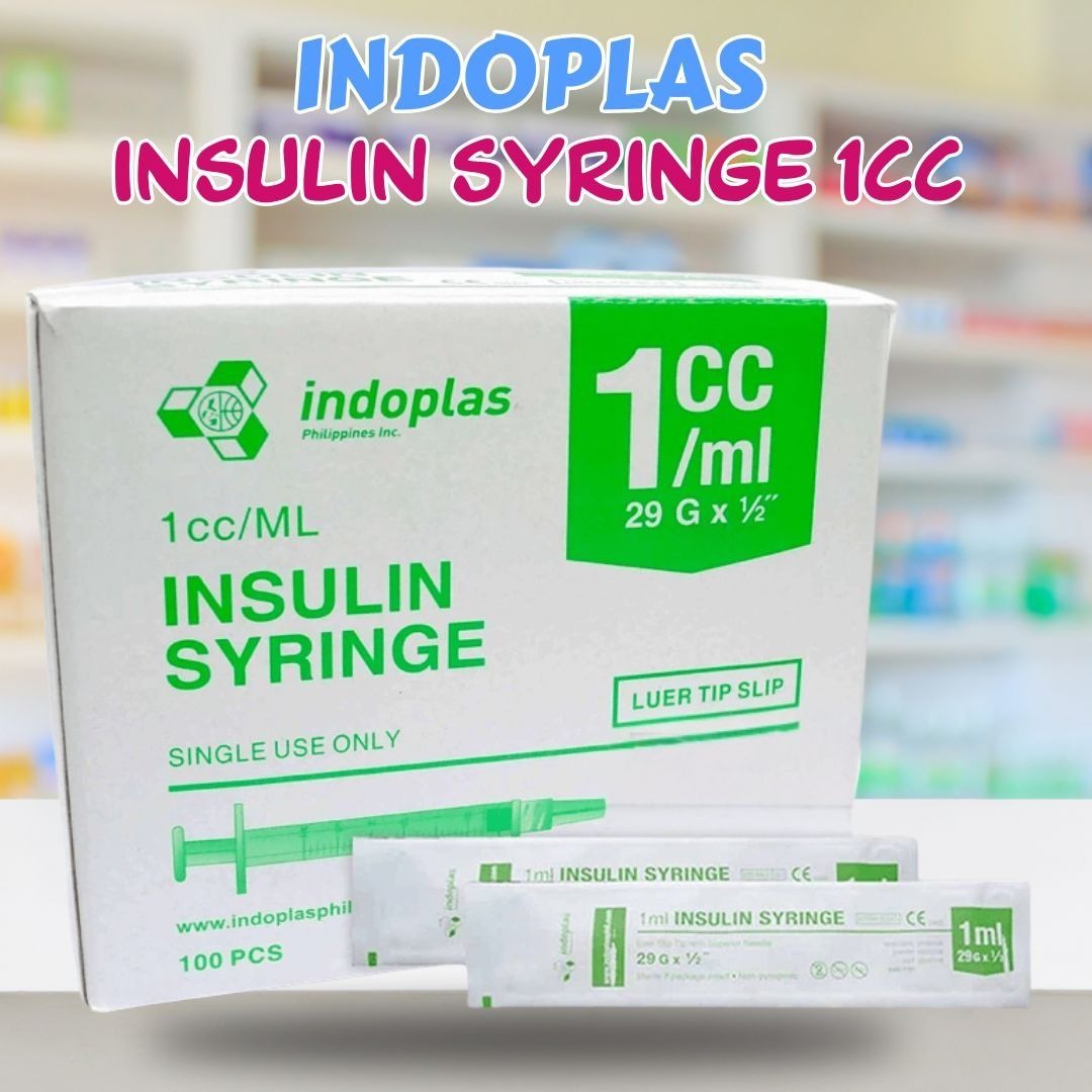 INDOPLAS INSULIN SYRINGE - 1cc/ml, Health & Nutrition, Medical Supplies ...