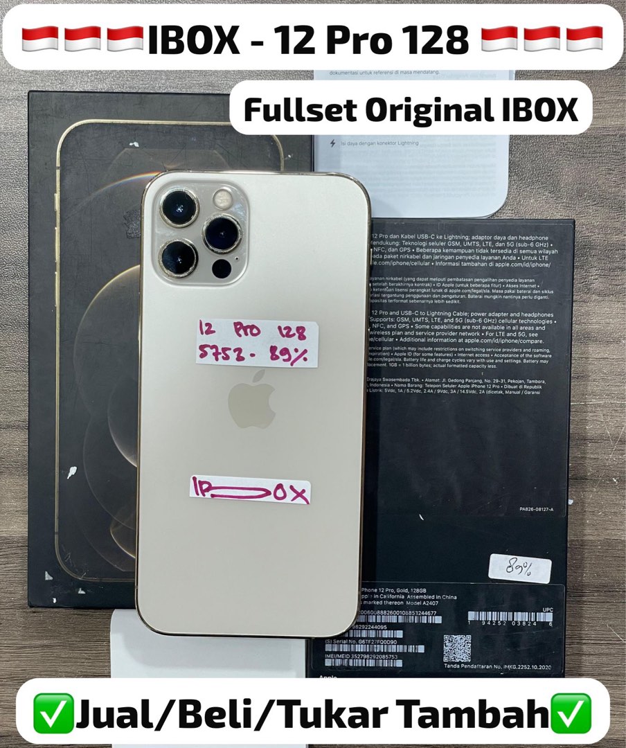 Iphone 12 Pro 128 Gold, Telepon Seluler & Tablet, iPhone, iPhone 12 ...