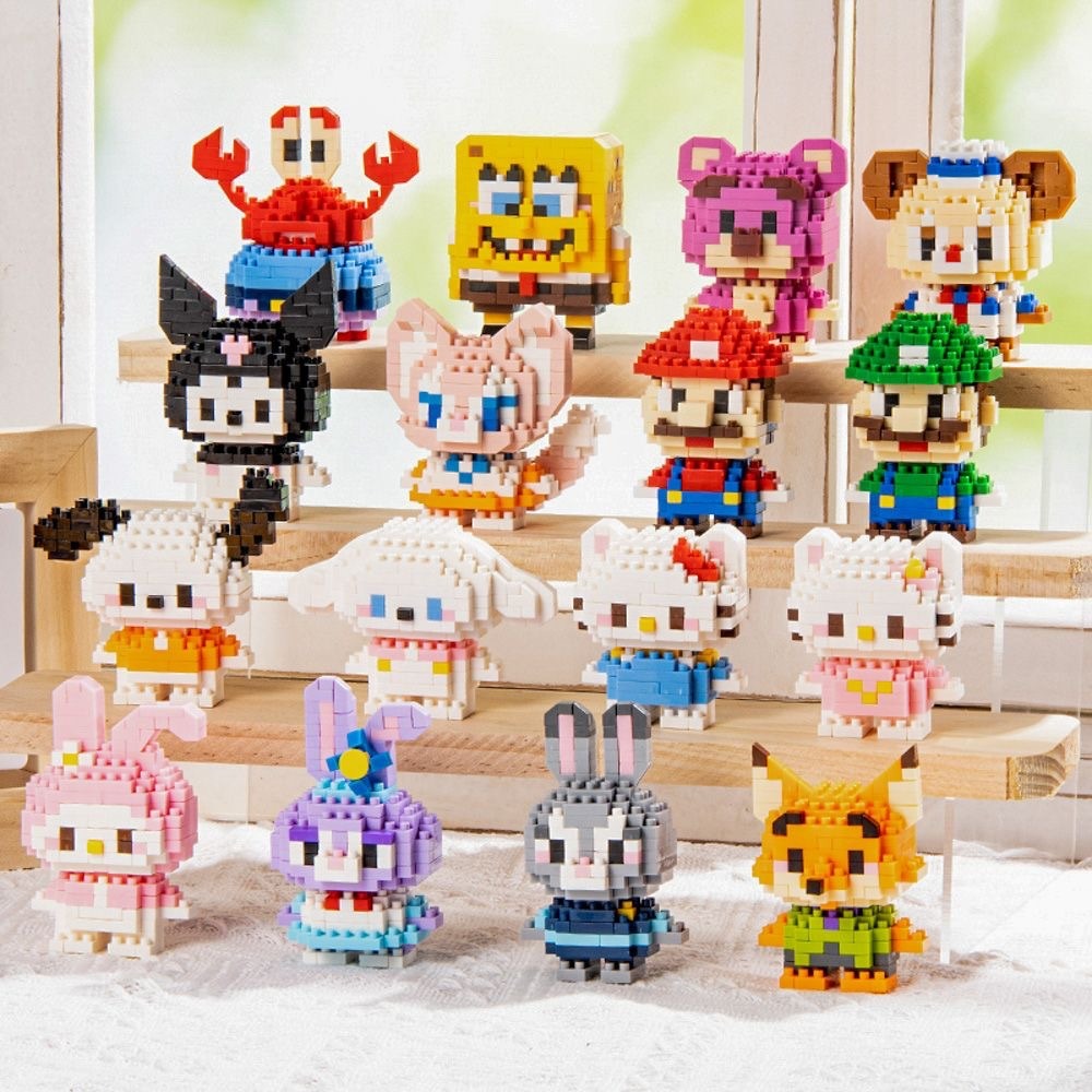 Kid Toy Cute Mini Lego Bricks Mix Disney, Sanrio, WinniePooh, Kuromi ...
