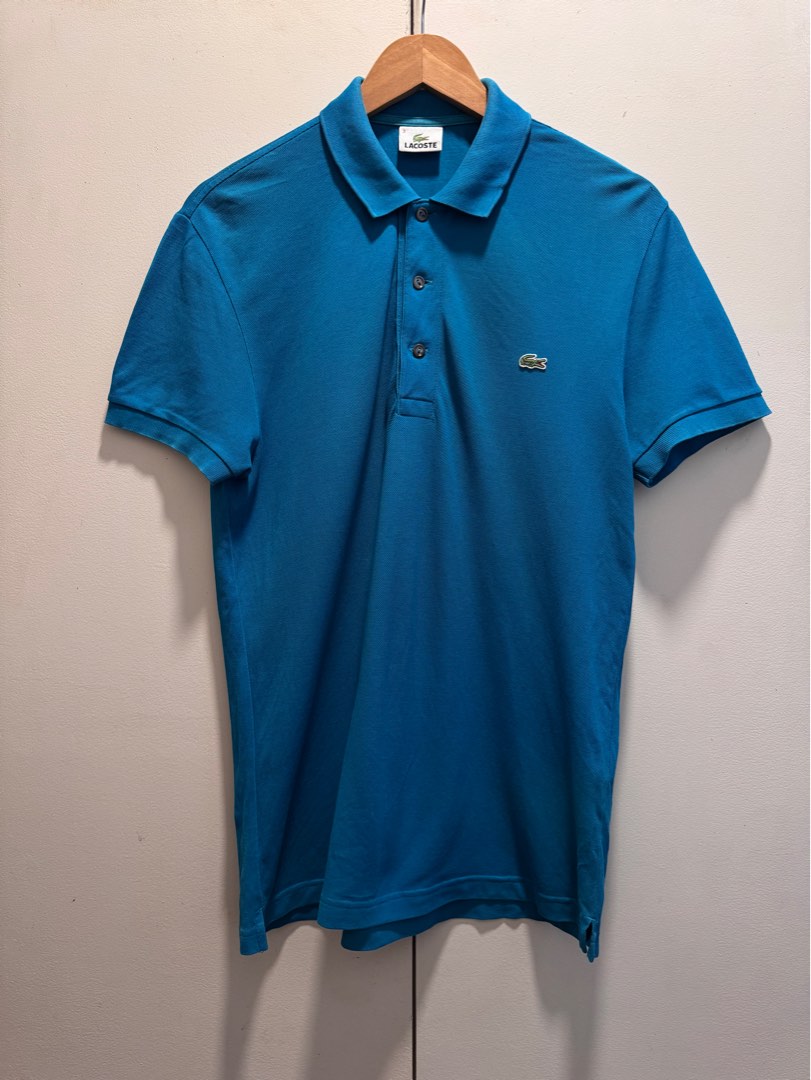 Lacoste Teal Blue Polo Shirt, Men's Fashion, Tops & Sets, Tshirts ...