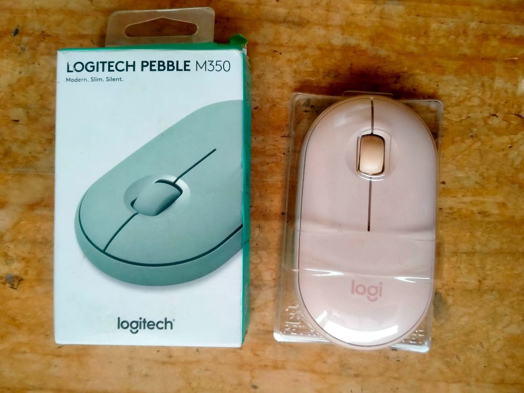 Logitech Mouse Wireless Slim Silent Pebble M350 Rose Original ...