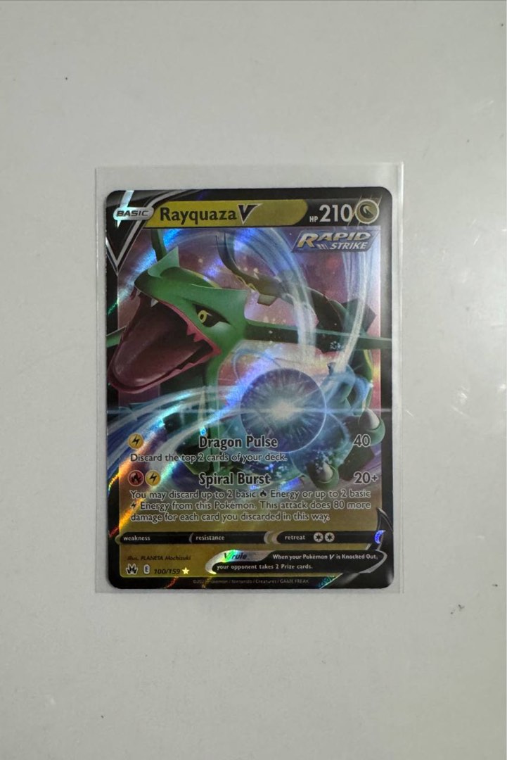 Pokemon tcg raquaza v, Hobbies & Toys, Toys & Games on Carousell