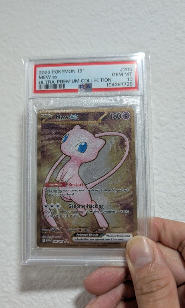 PSA 10 Mew 205 Pokemon 151 UPC Metal Mew Promo Ultra Premium Collection ...