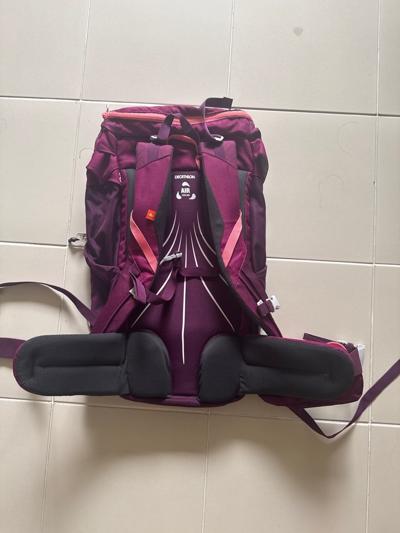 Quechua 30L Hiking Backpack - Purple, Women's Fashion, Bags & Wallets ...