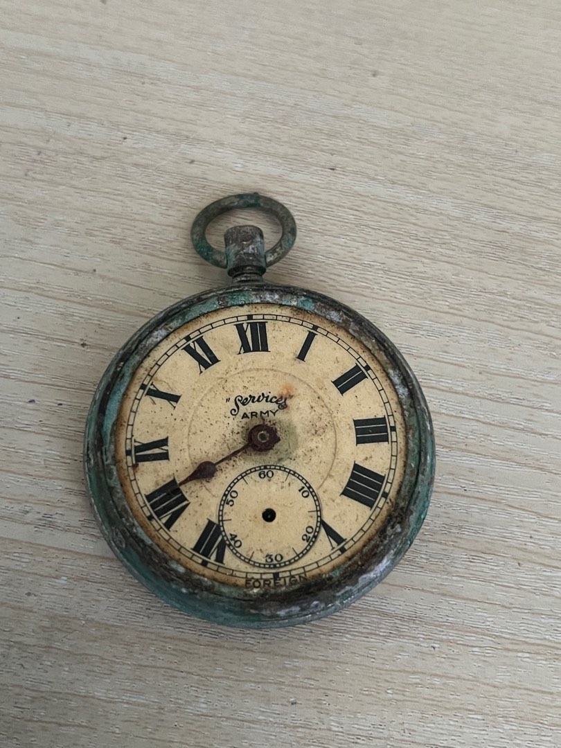 Rare Vintage 1963 Services Army Pocket Watch(For repair/restore ...