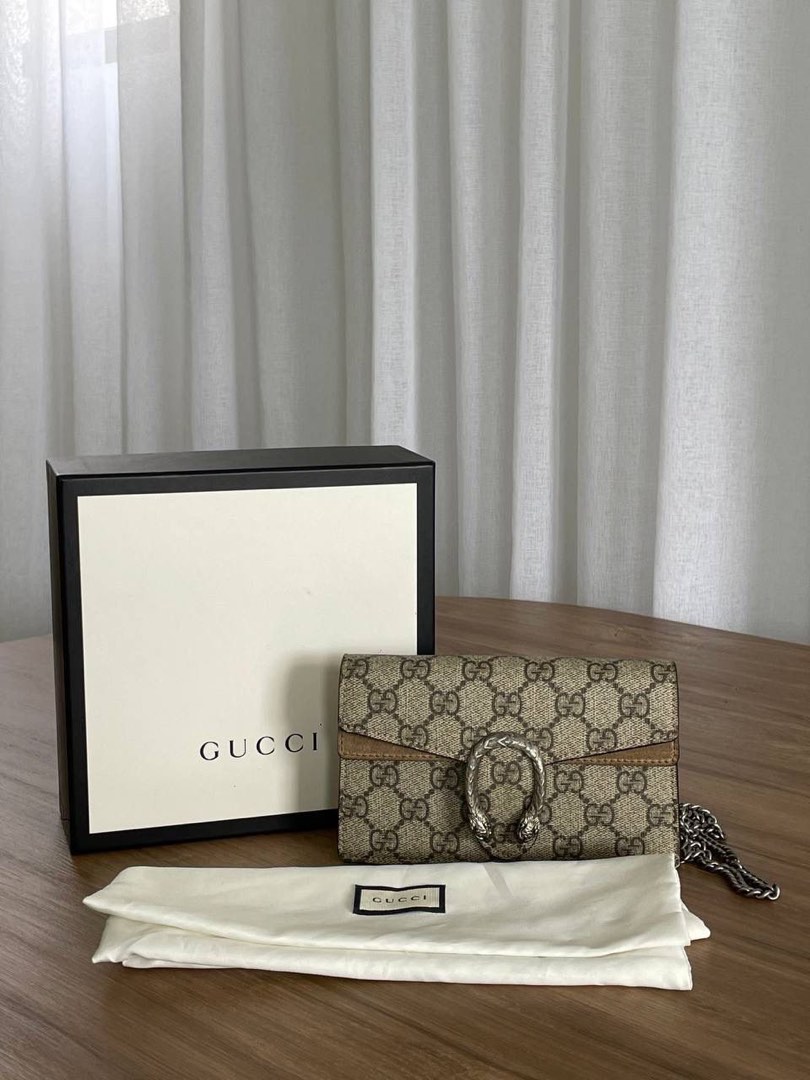 REPRICE! Gucci Dionysus Super Mini Brown Canvas Monogram with box and ...