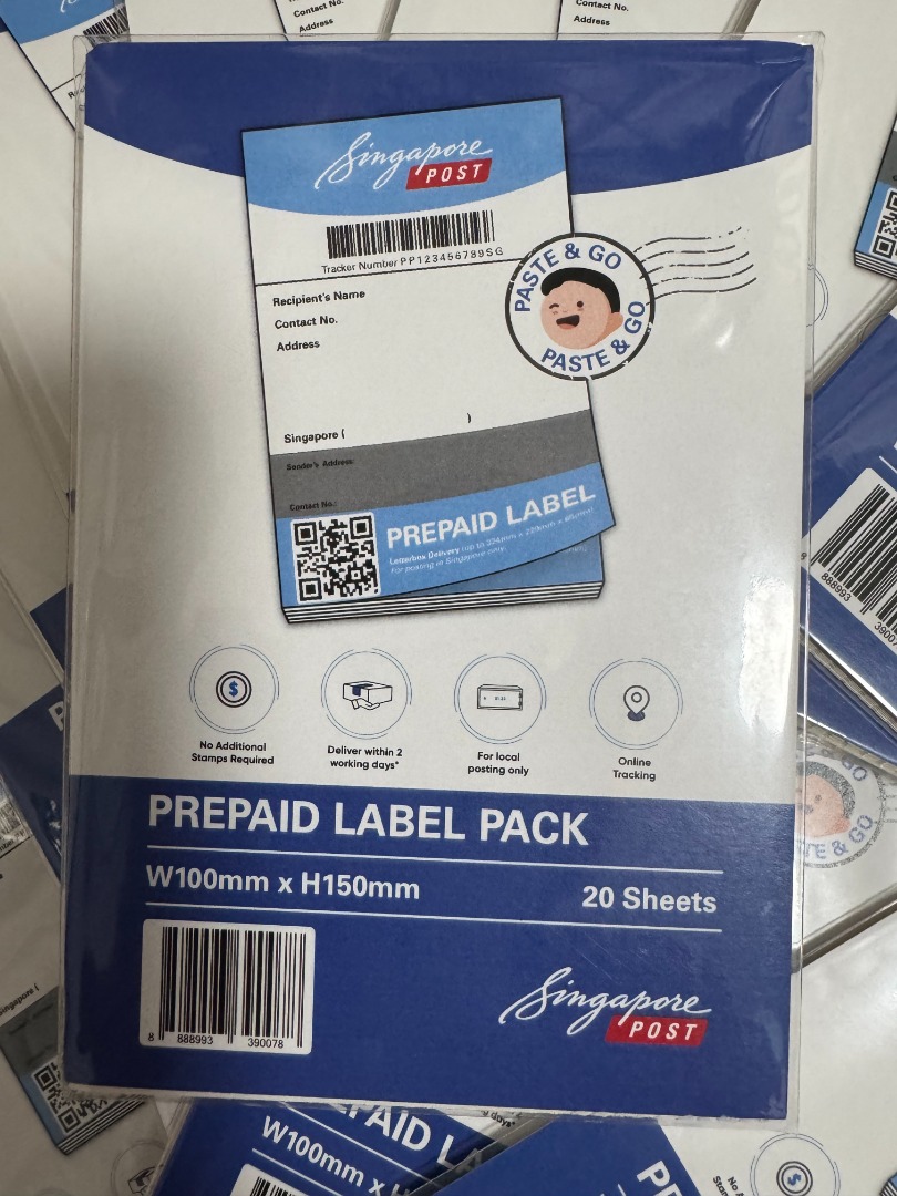 SINGPOST PREPAID LABELS (INSTOCK), Hobbies & Toys, Memorabilia ...