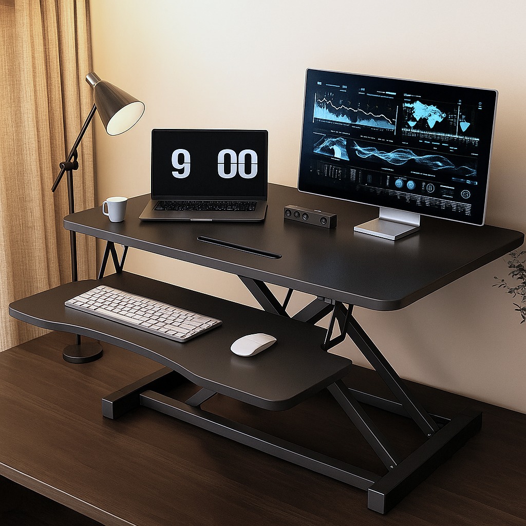 Standing Desk Riser | Adjustable Monitor Shelf | Sit Stand Workstation ...