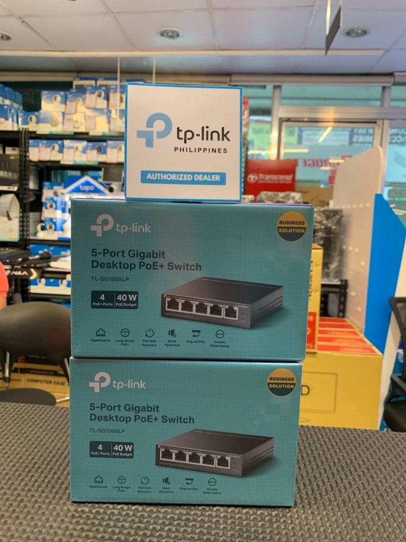 TP-Link TL-SG1005LP 5-Port Gigabit Desktop Switch with 4-Port PoE+ ...