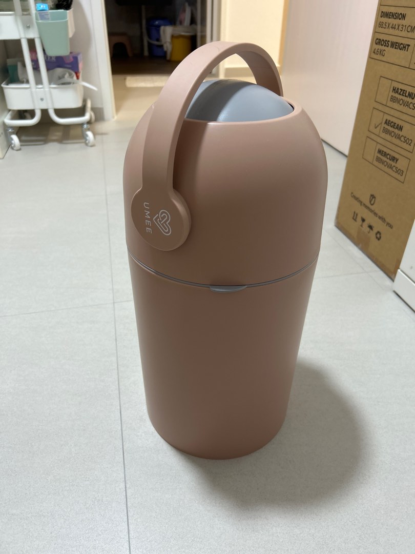 UMEE Baby Trash Bin - Pink, Babies & Kids, Bathing & Changing, Diapers & Baby Wipes on Carousell