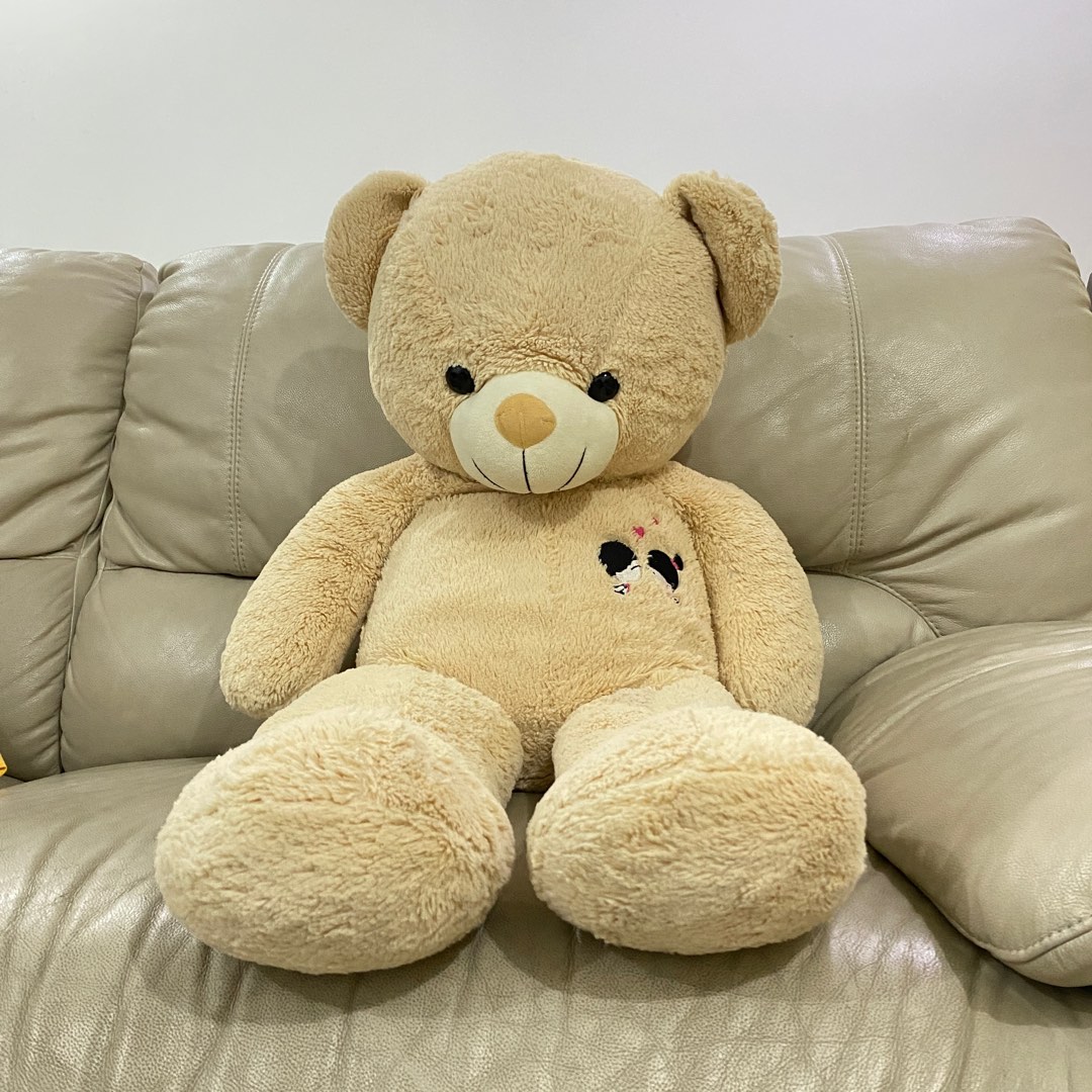 Very Big Teddy Bear Plushies Human Size Beige Anak Patung Stuffed Toys, Hobbies & Toys, Toys ...