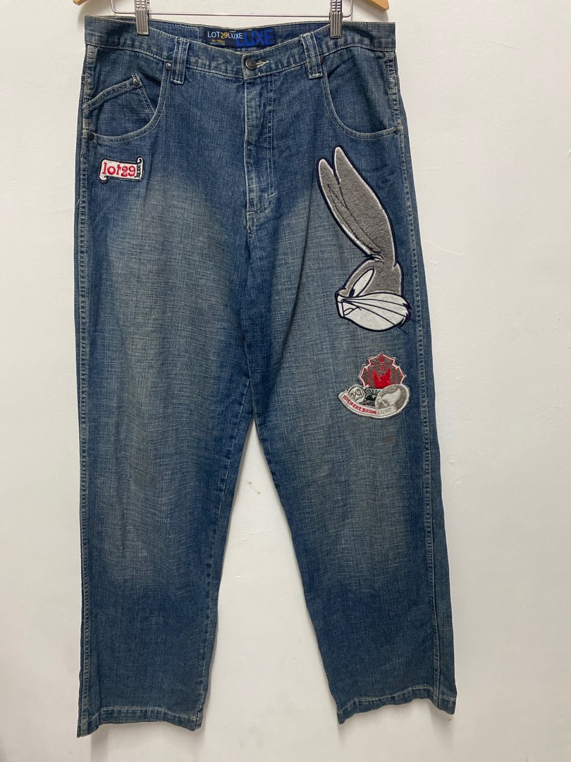 Vintage Lot29 Luxe Jeans Bugs Bunny Patch Looney Tunes Cartoon Hip Hop ...