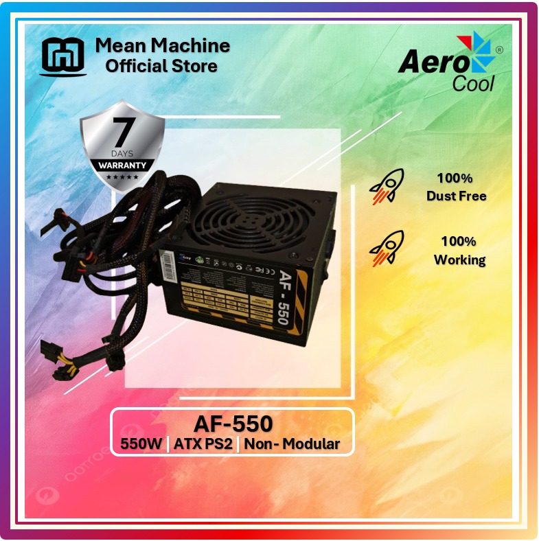 AEROCOOL 550W NON- MODULAR PSU POWER SUPPLY UNIT - 2ND HAND, Computers ...