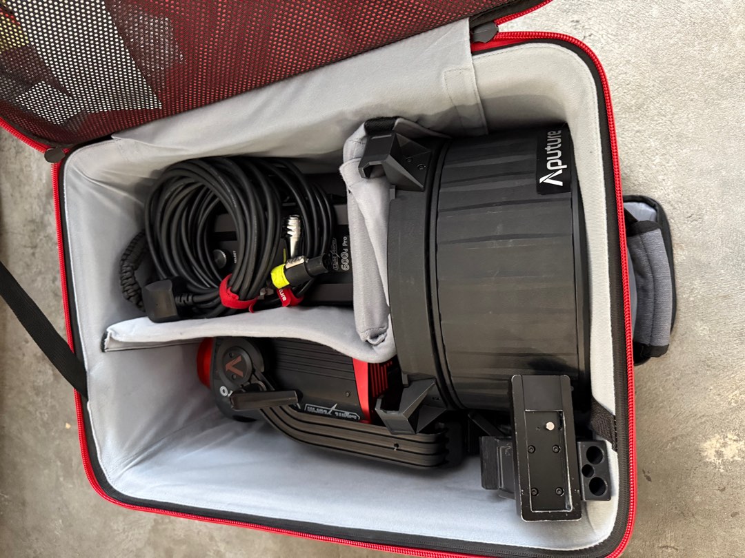 Aputure 600x Pro with F10 Fresnel& barn door, Photography, Photography ...