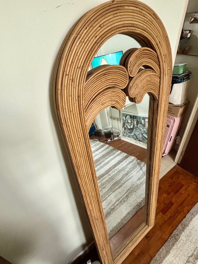 Bamboo Palm Mirror, Furniture & Home Living, Furniture, Other Home ...