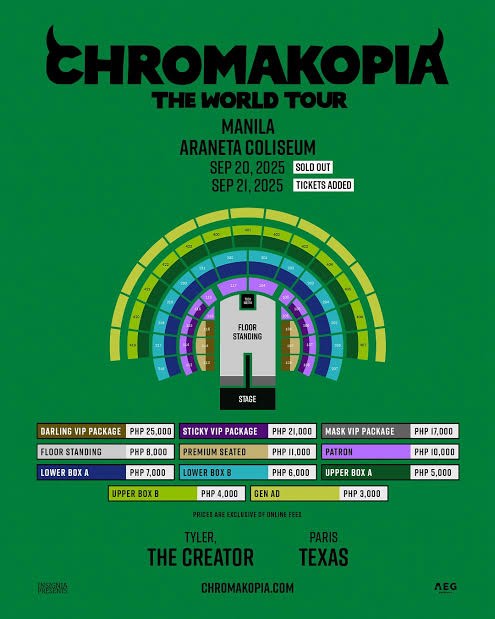 CHROMAKOPIA: The World Tour @ Manila Araneta Coliseum | Upper Box A ...