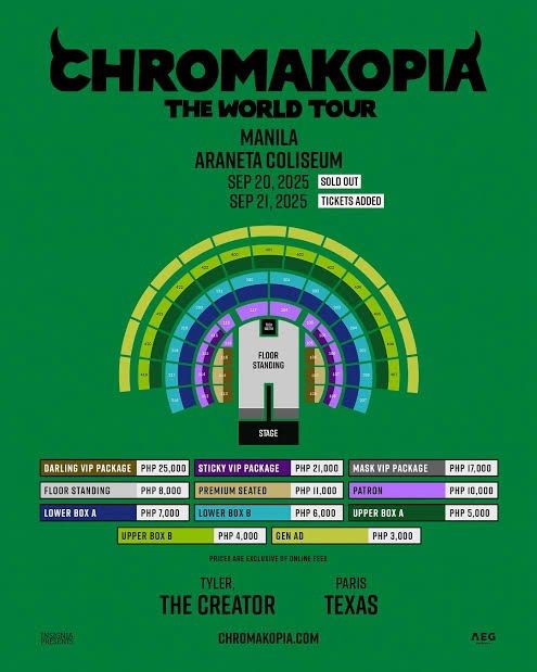CHROMAKOPIA: The World Tour @ Manila Araneta Coliseum | Upper Box A ...