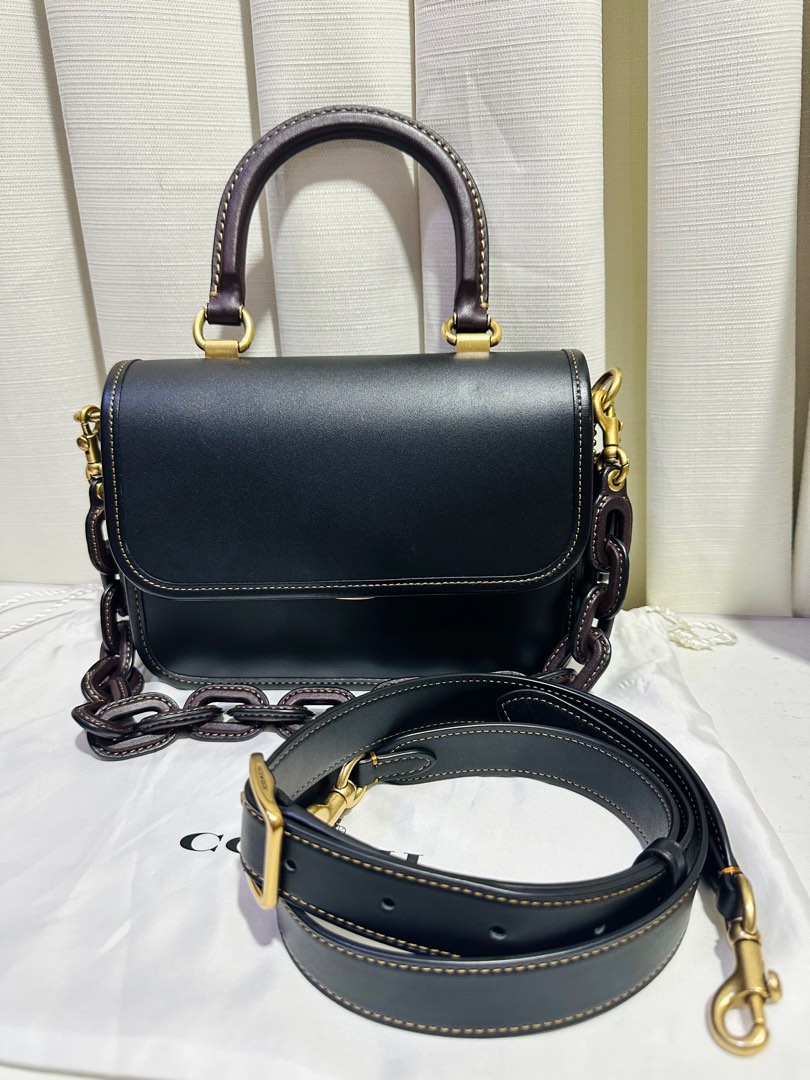Coach Rogue Top Handle Black and Gold Hardware, Luxury, Bags & Wallets ...