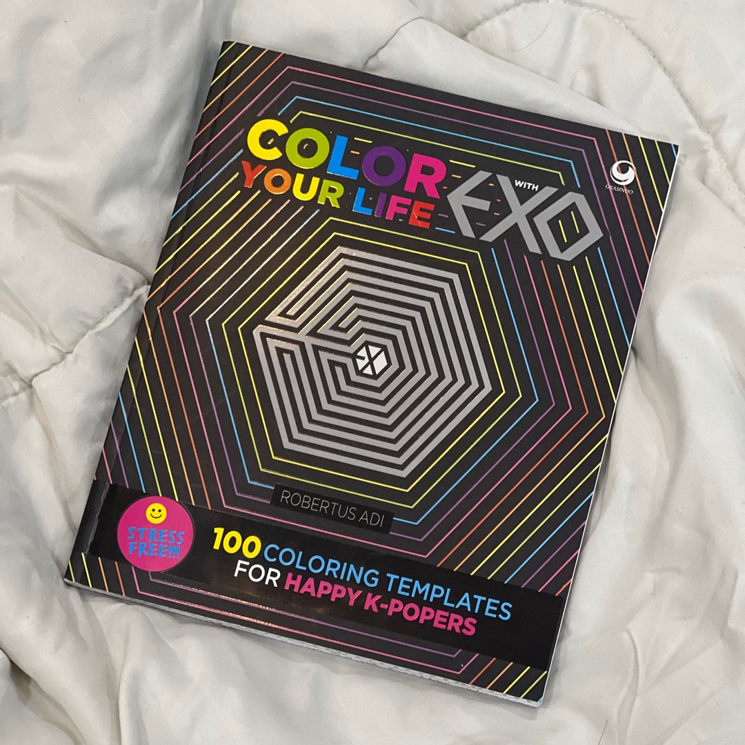 Color Your Life With EXO Coloring Book (Robertus Adi), K-Wave di Carousell
