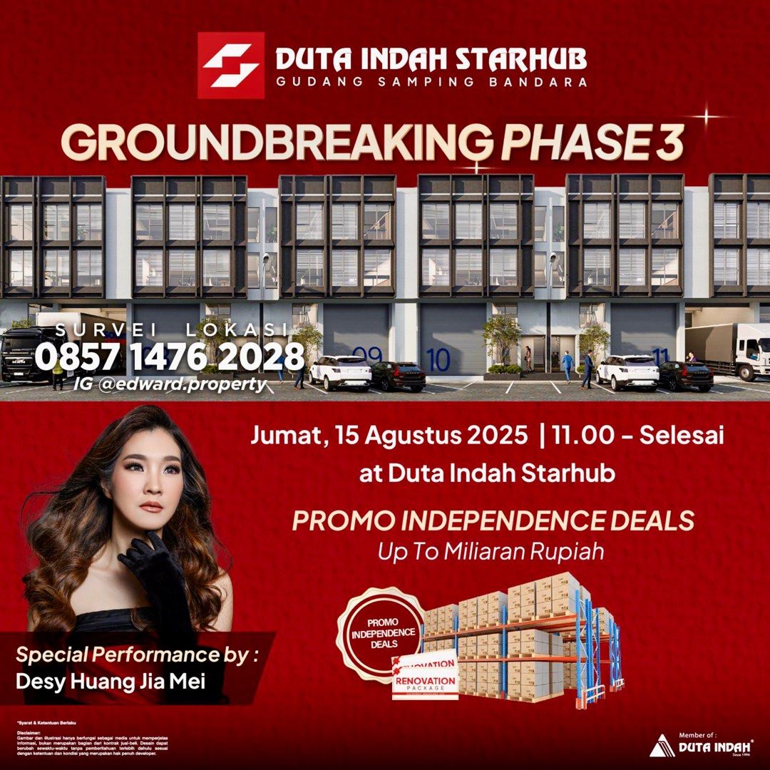 Dijual 3in1 Pergudangan READY STOCK Untuk Perkantoran & Multibisnis Nempel Bandara Soekarno ...