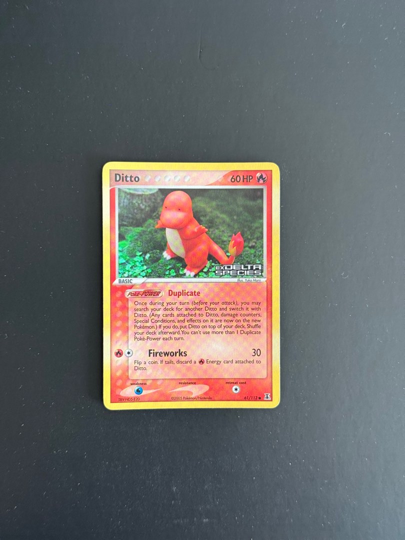 Ditto #61 Charmander delta species reverse holo, Hobbies & Toys, Toys ...