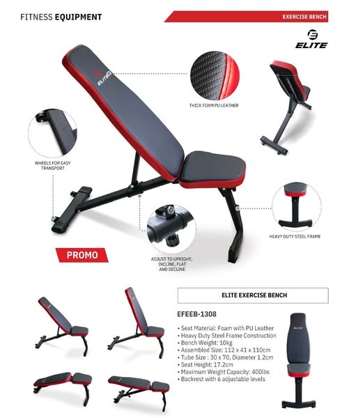 Elite Exercise Bench, Sports Equipment, Other Sports Equipment and ...