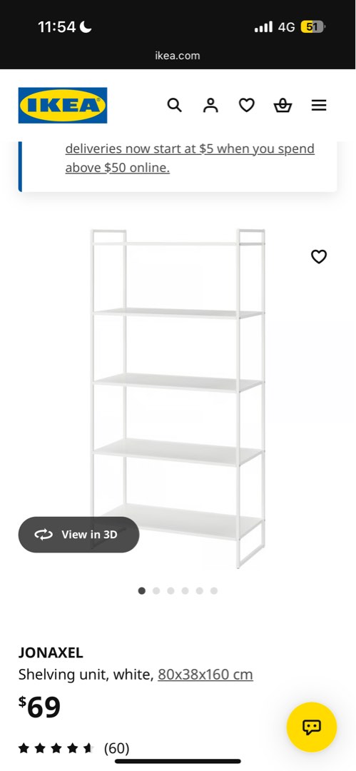 Ikea jonaxel rack, Furniture & Home Living, Furniture, Shelves ...