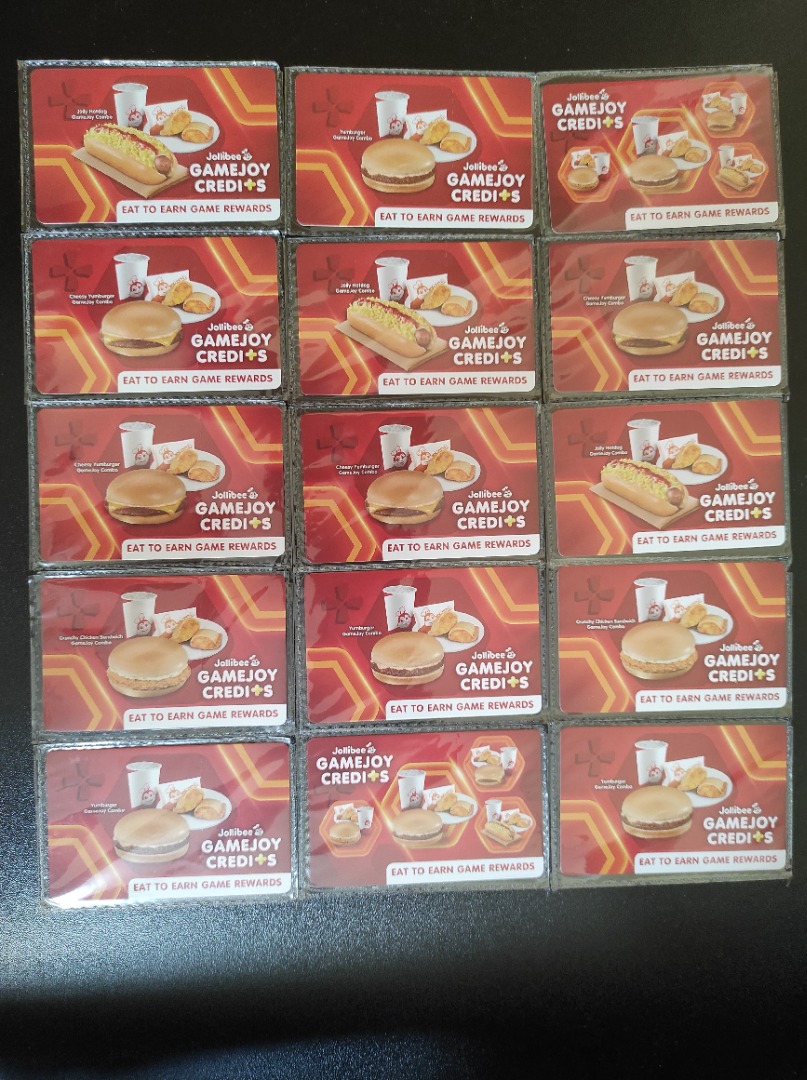 Jollibee Gamejoy Credits / Game Joy Credits card, Hobbies & Toys, Toys ...