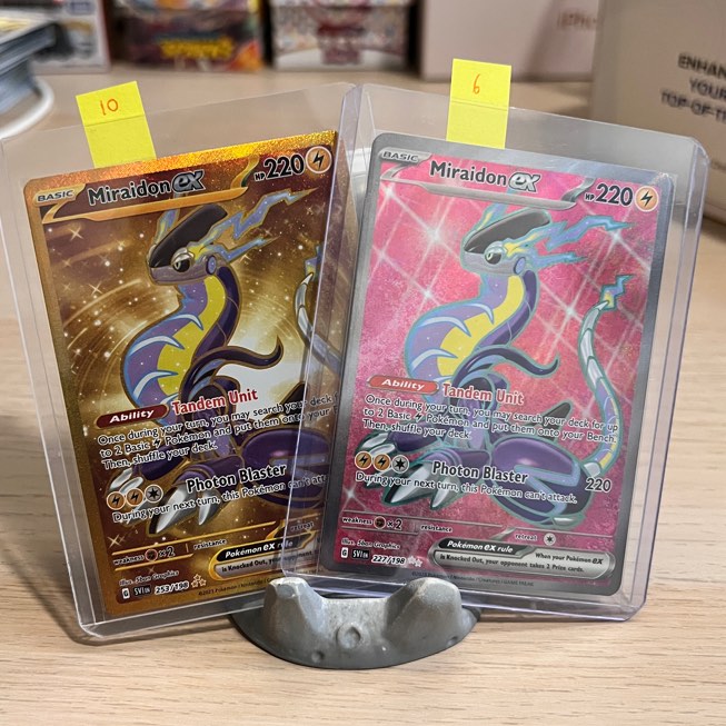 Miraidon EX Gold & Pink Card Set (English) Scarlet & Violet Base ...