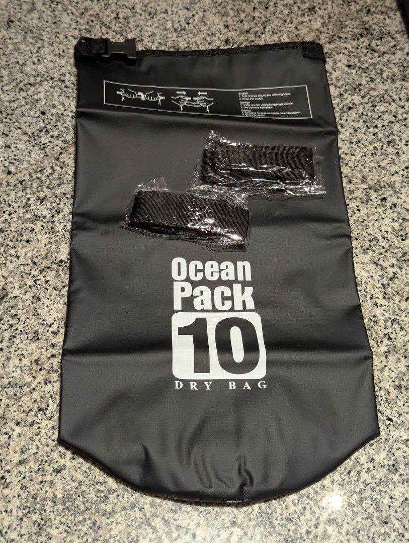 Ocean Pack 10L Dry Bag - Black, Sports Equipment, Other Sports ...