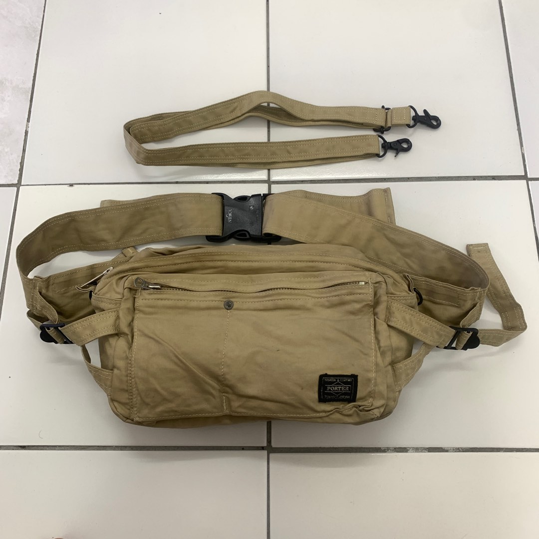 Porter tank 2 way waist / sling bag beige, Men's Fashion, Bags, Belt ...