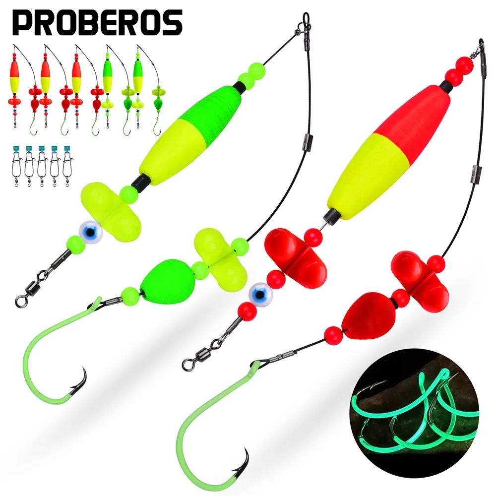 PROBEROS 5pcs Catfish Rig Catfish Float Rigs with Rattler Catfishing ...