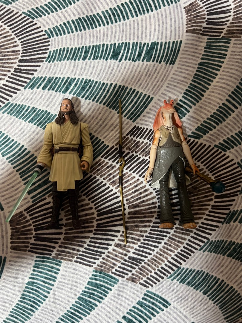 Star Wars 3.75 inch : Qui Gon Jinn & Jar Jar Binks, Hobbies & Toys ...