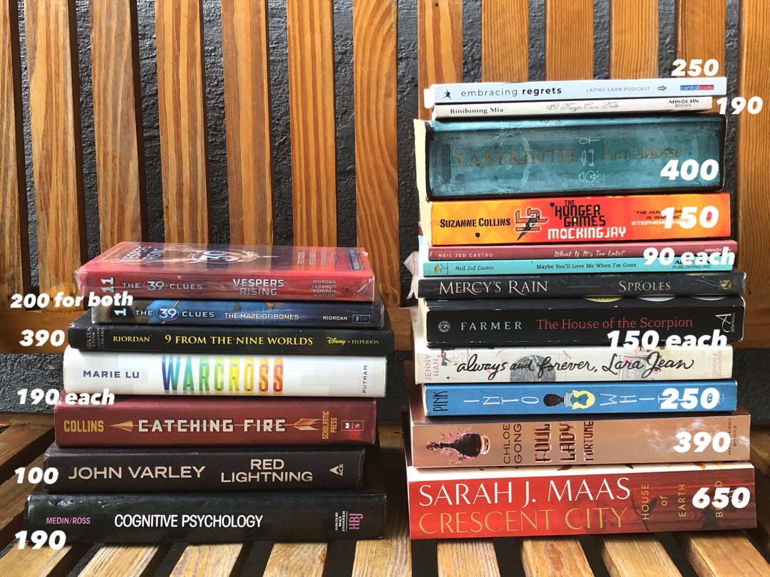 WTS Preloved/Secondhand Books by Rick Riordan, Chloe Gong, Sarah Maas, Marie Lu, Suzanne Collins ...