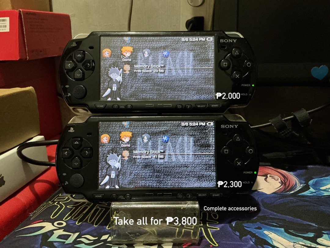(2pcs) Sony PSP 2000 V2 Slim and Lite Piano Black Edition 🖤 ₱3,800 for take all, Video Gaming ...