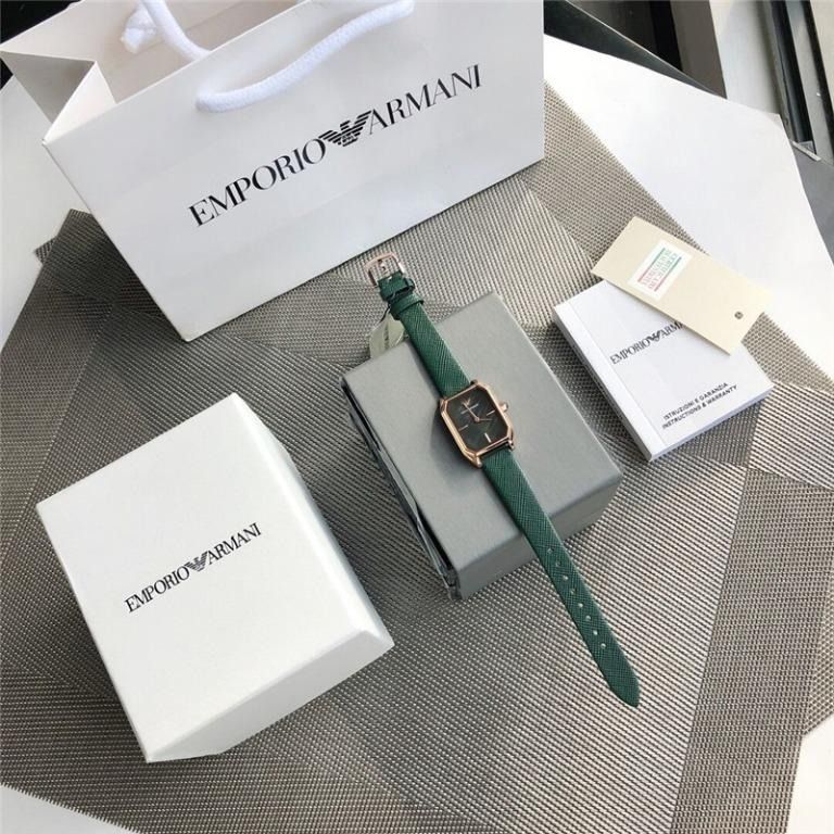 💥 MEGA SALE 💥 AR11149 Emporio Armani Quartz Watch Ladies Leather Strap ...