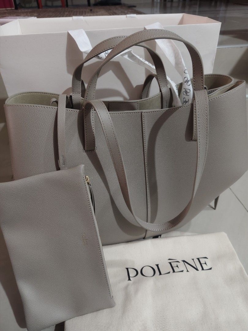 Authentic Polene Cyme -Taupe (new), Luxury, Bags & Wallets on Carousell