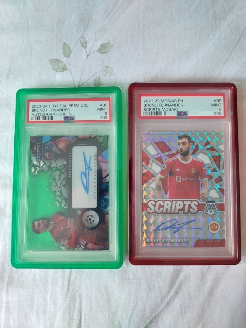 Bruno Fernandes Autograph Slabs PSA 9 numbered football soccer card Man ...