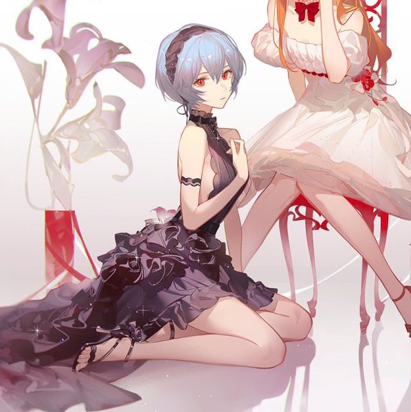 EVA新世紀福音戰士 綾波麗 花之語cos服, 女裝, 連身裙 & 套裝, 連身裙 - Carousell