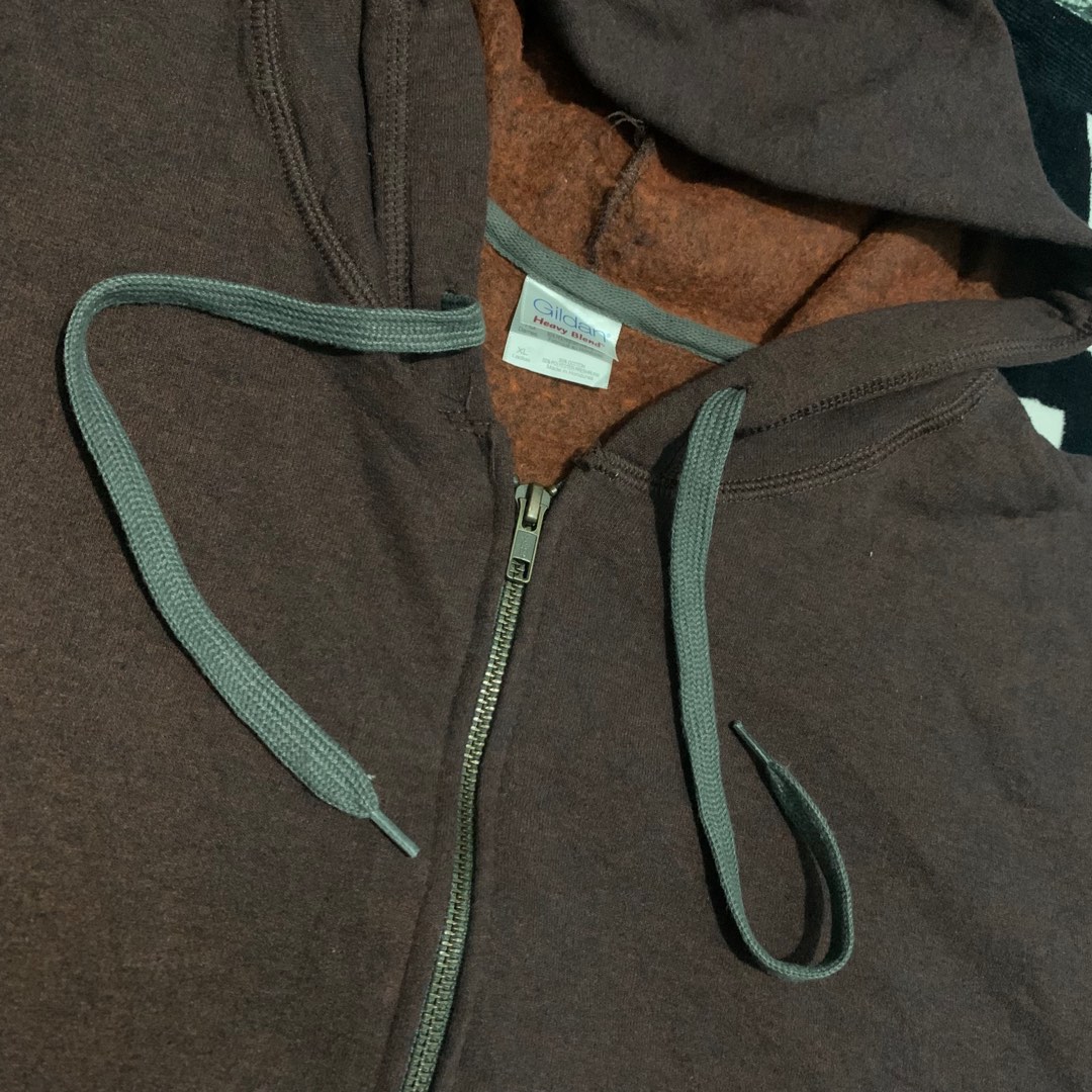 Gildan heavy blend boxy zip up hoodie, Men's Fashion, Coats, Jackets ...